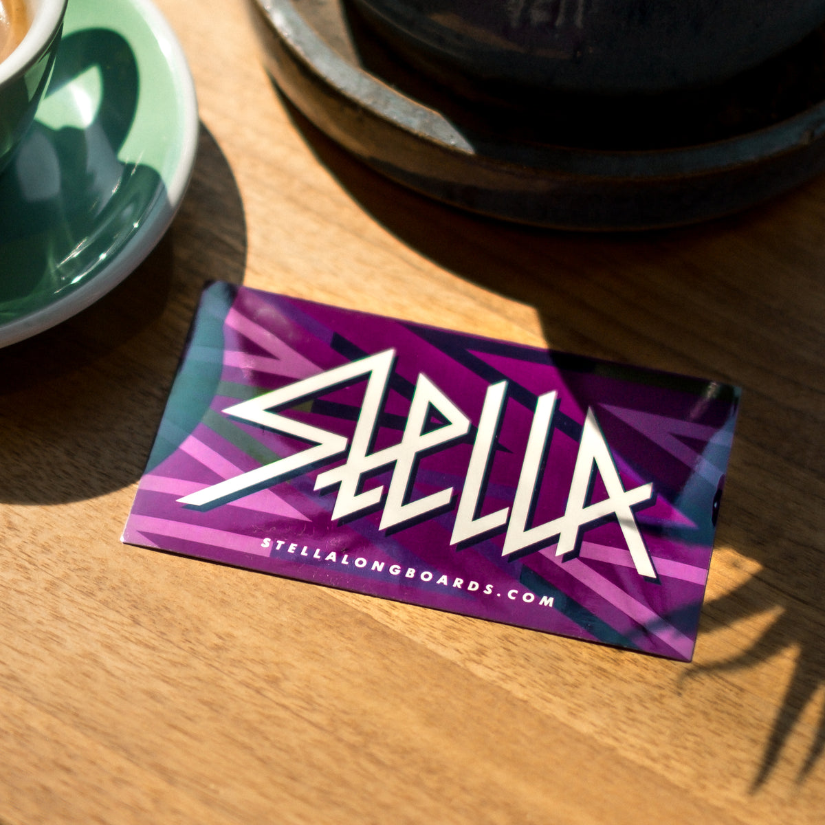 Stella Electronic Purple Sticker – Stella Longboards